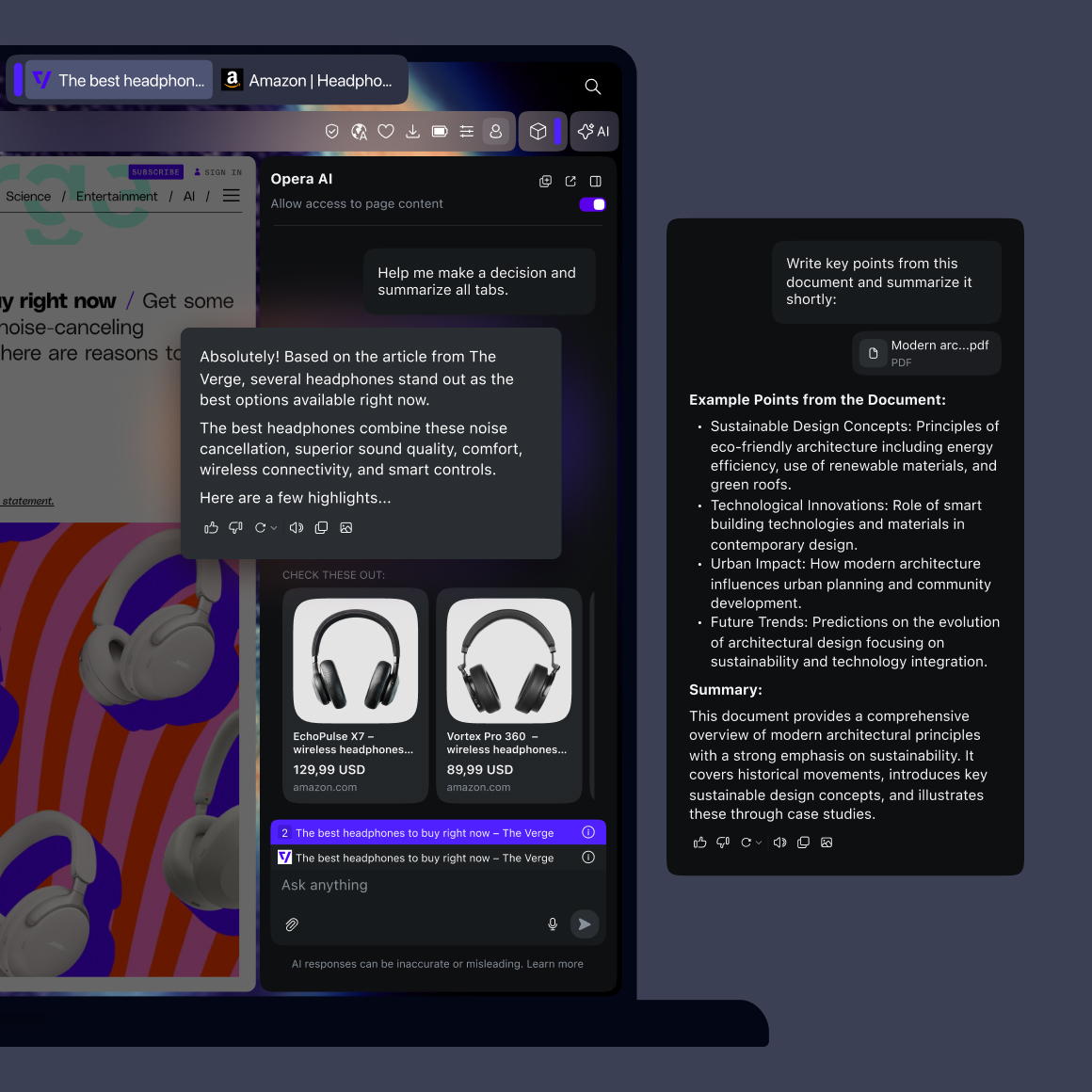 Opera browser AI | Chat and create with AI in Opera | Opera