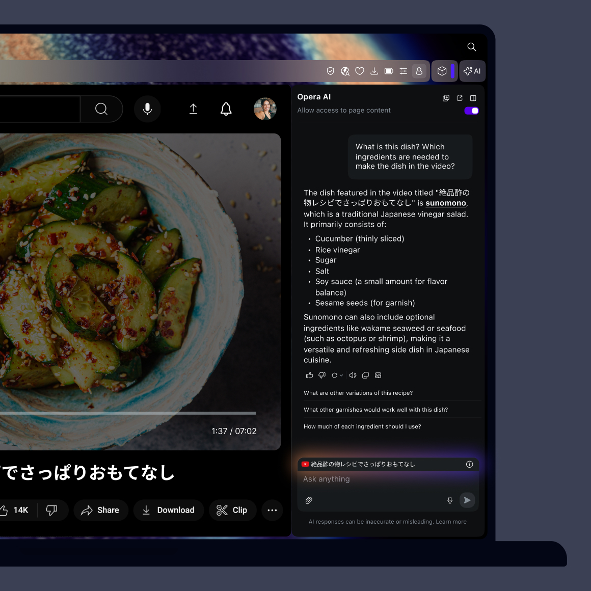 Opera browser AI | Chat and create with AI in Opera | Opera