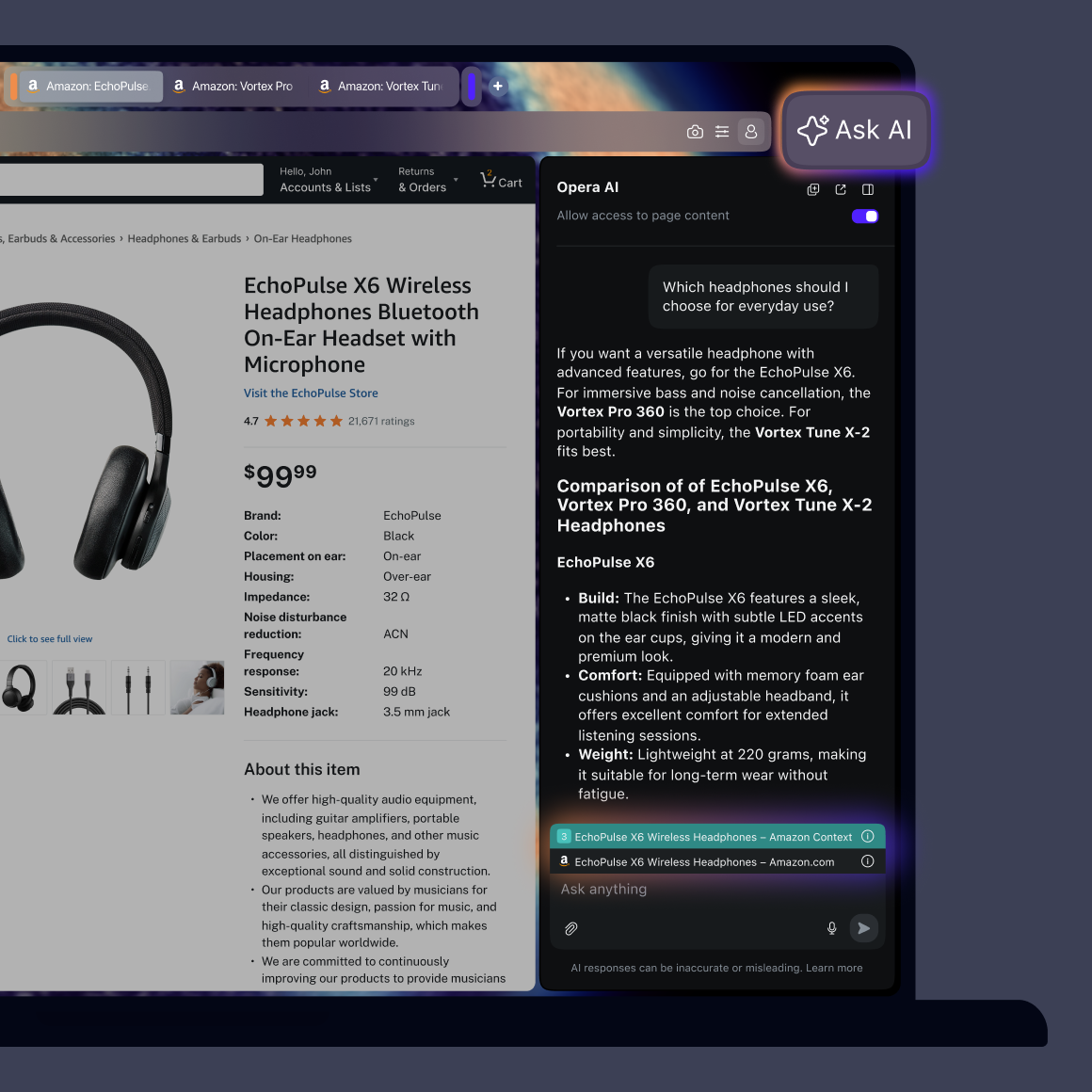 Opera browser AI | Chat and create with AI in Opera | Opera