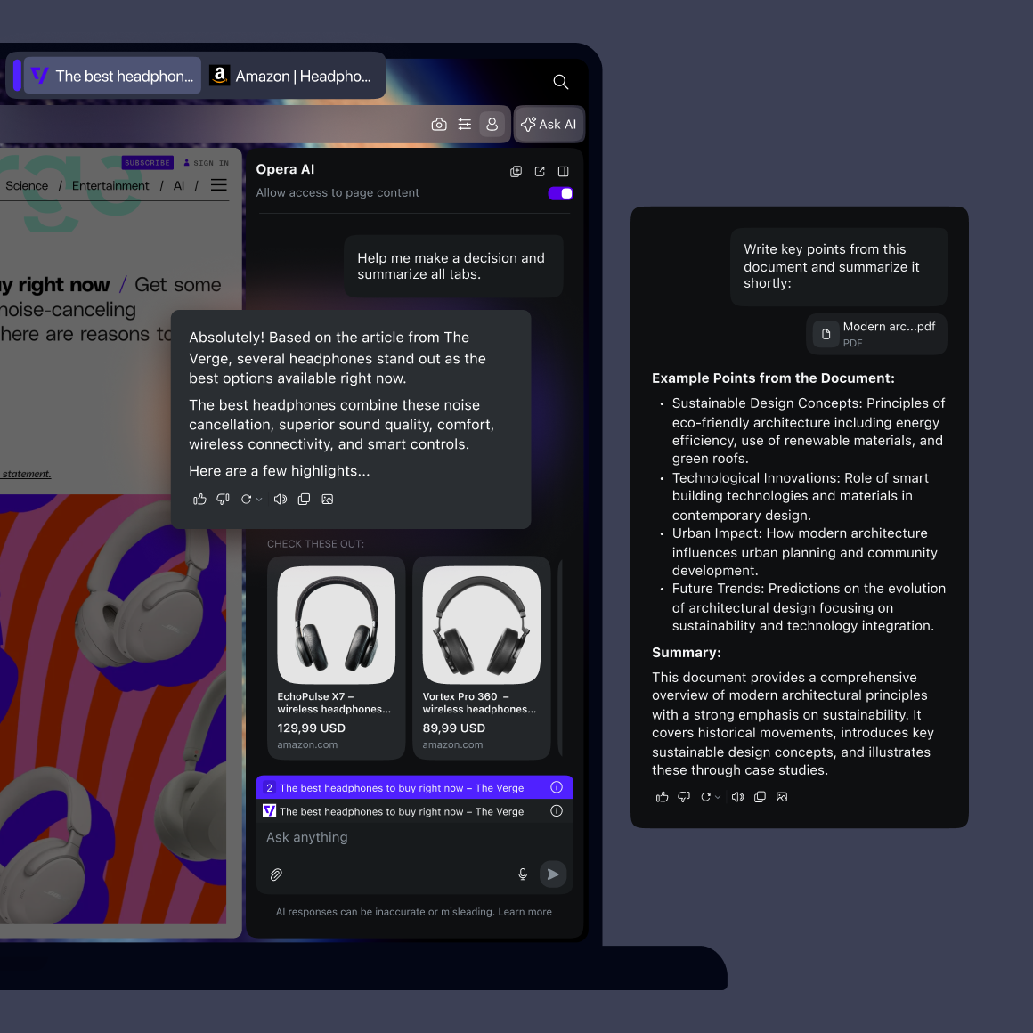 Opera browser AI | Chat and create with AI in Opera | Opera
