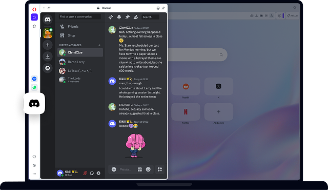 Discord в Opera | Доступ к Discord с боковой панели | Opera