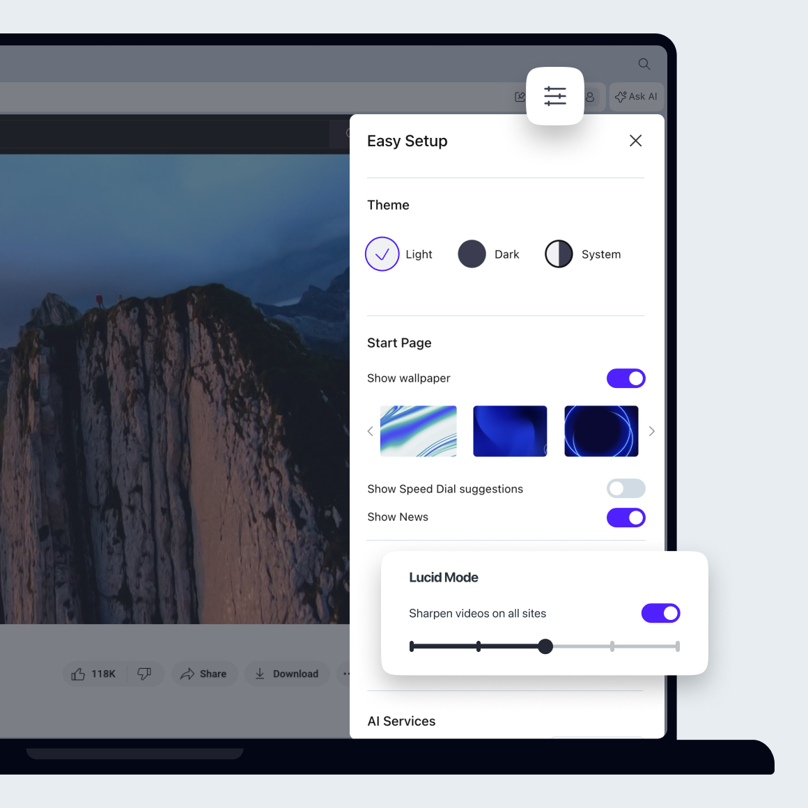 Lucid Mode | Free video enhancer | Opera