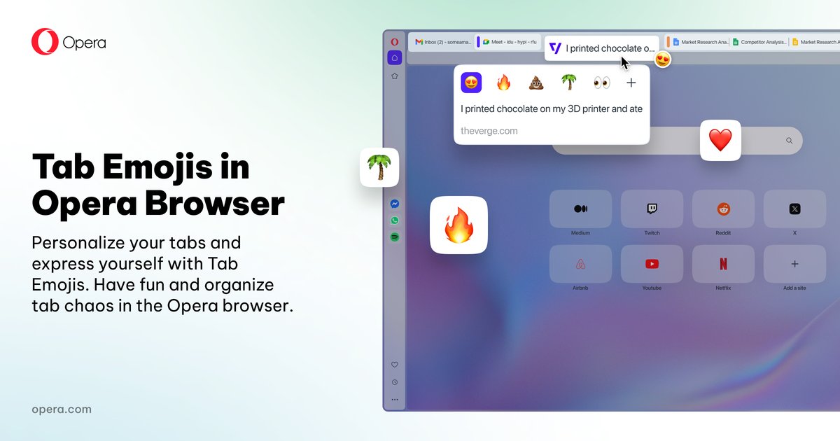 Tab Emojis | Personalize your tabs | Opera