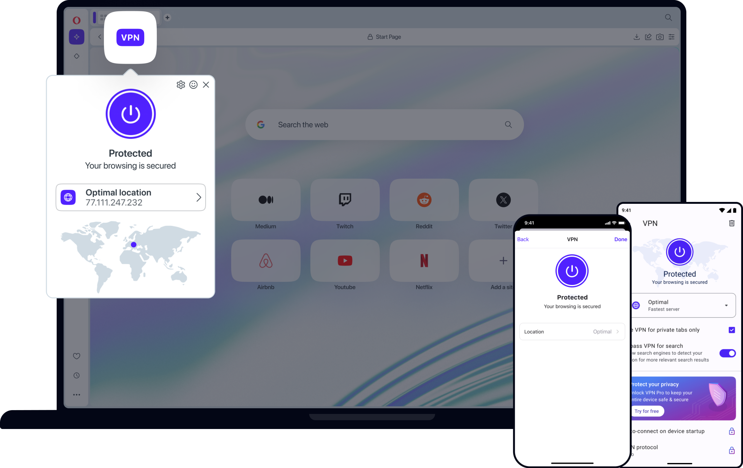 Free VPN | Browser with free VPN | Opera Browser