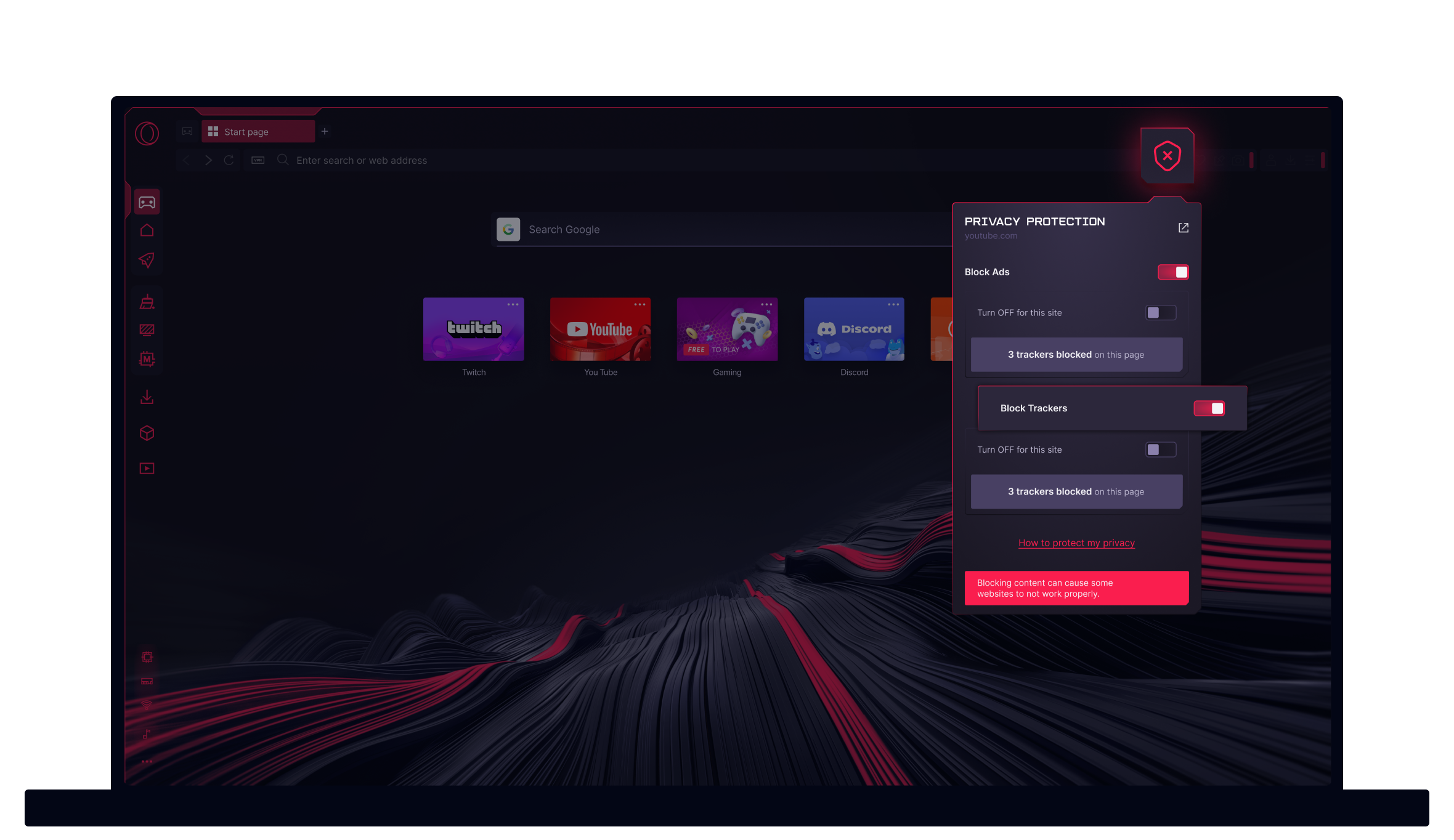 Free Ad Blocker in GX | Ad-free browsing | Opera GX