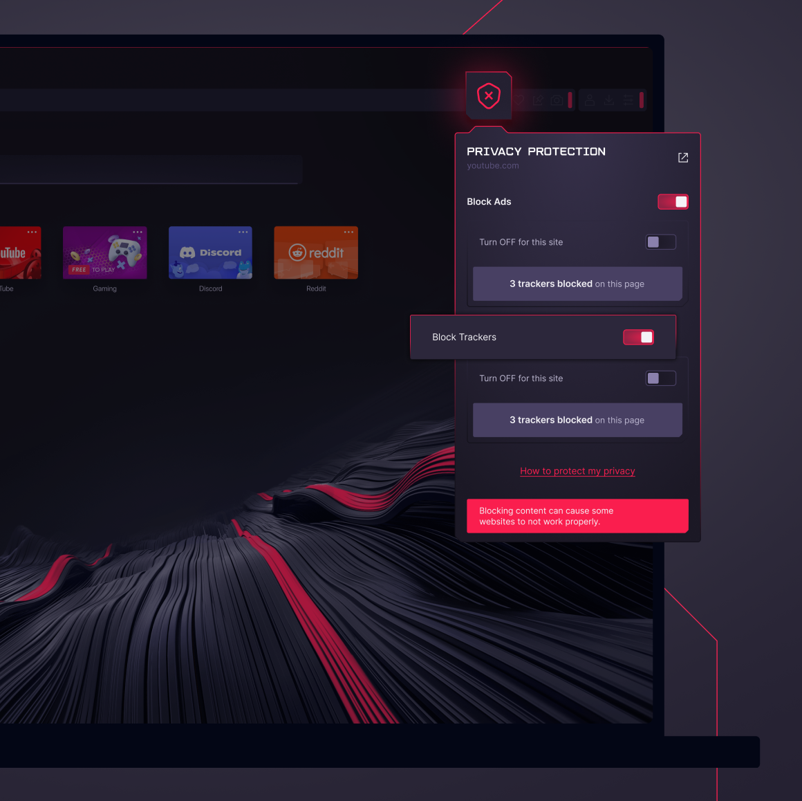 Free Ad Blocker in GX | Ad-free browsing | Opera GX