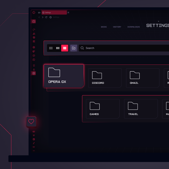 Bookmarks in GX | Organize bookmarks your way | Opera GX