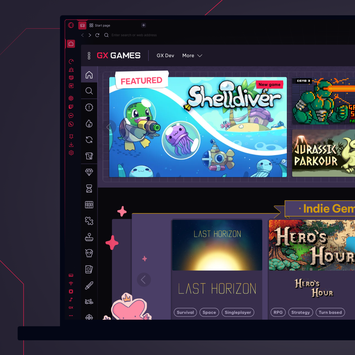 Kostenlose Browserspiele in GX | Jetzt einsteigen, spielen | Opera GX