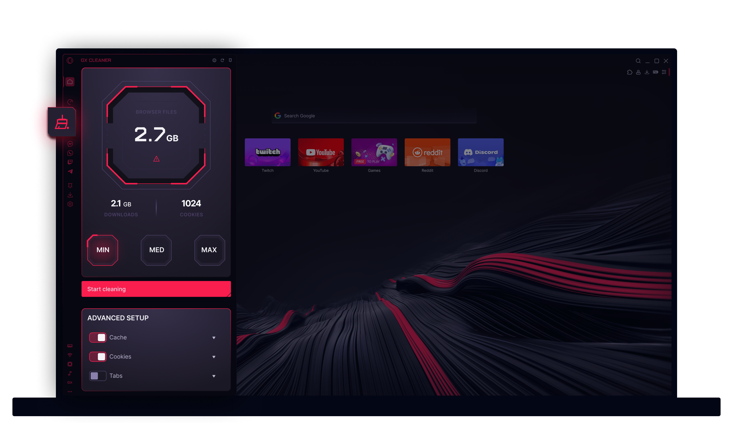 GX Cleaner | Clear browser history and data quickly | Opera GX