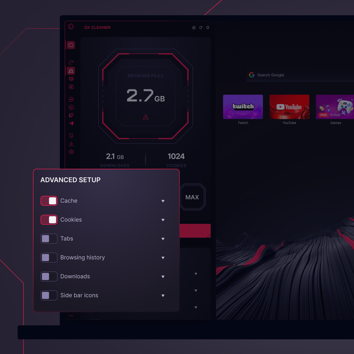 GX Cleaner | Browser-Verlauf und Daten schnell löschen | Opera GX
