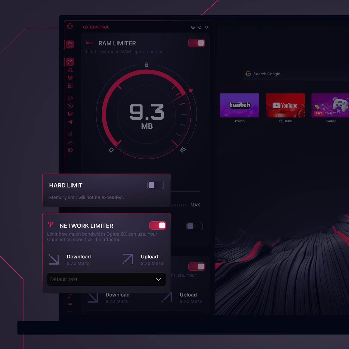 GX Control | Control your browser’s performance | Opera GX