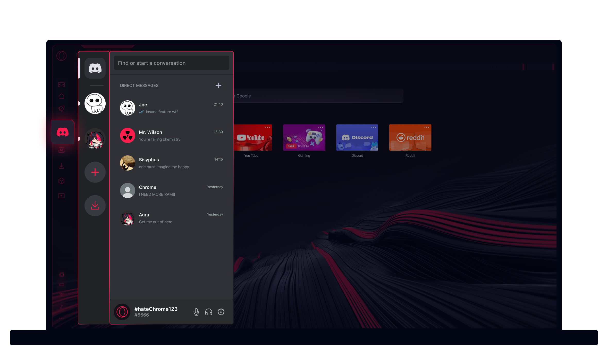 Discord in GX | Connect with Discord directly | Opera GX