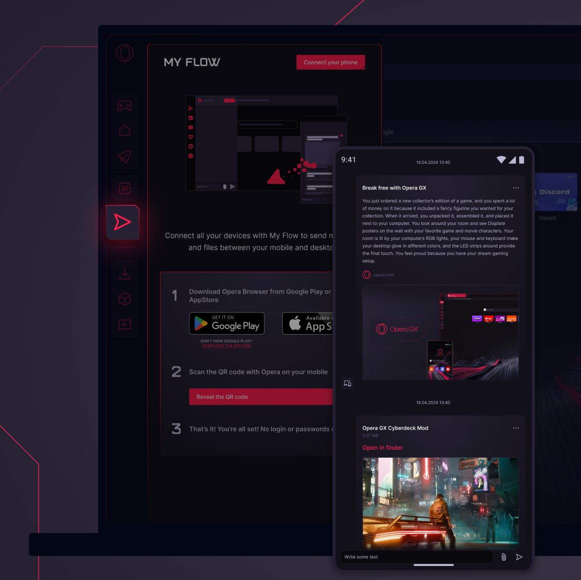 Flow en GX | Compartir archivos sin interrupciones entre navegadores | Opera GX