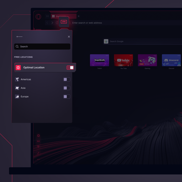 VPN gratis per Windows in GX | Navigazione veloce e sicura | Opera GX