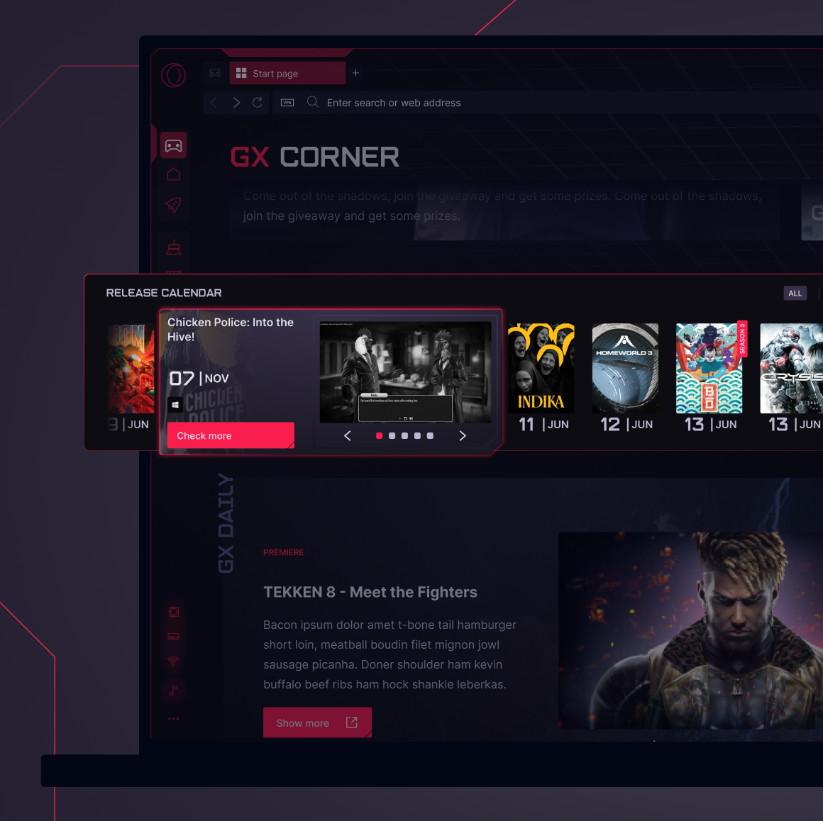 Trailers de juegos en GX | Ver primero, jugar después | Opera GX