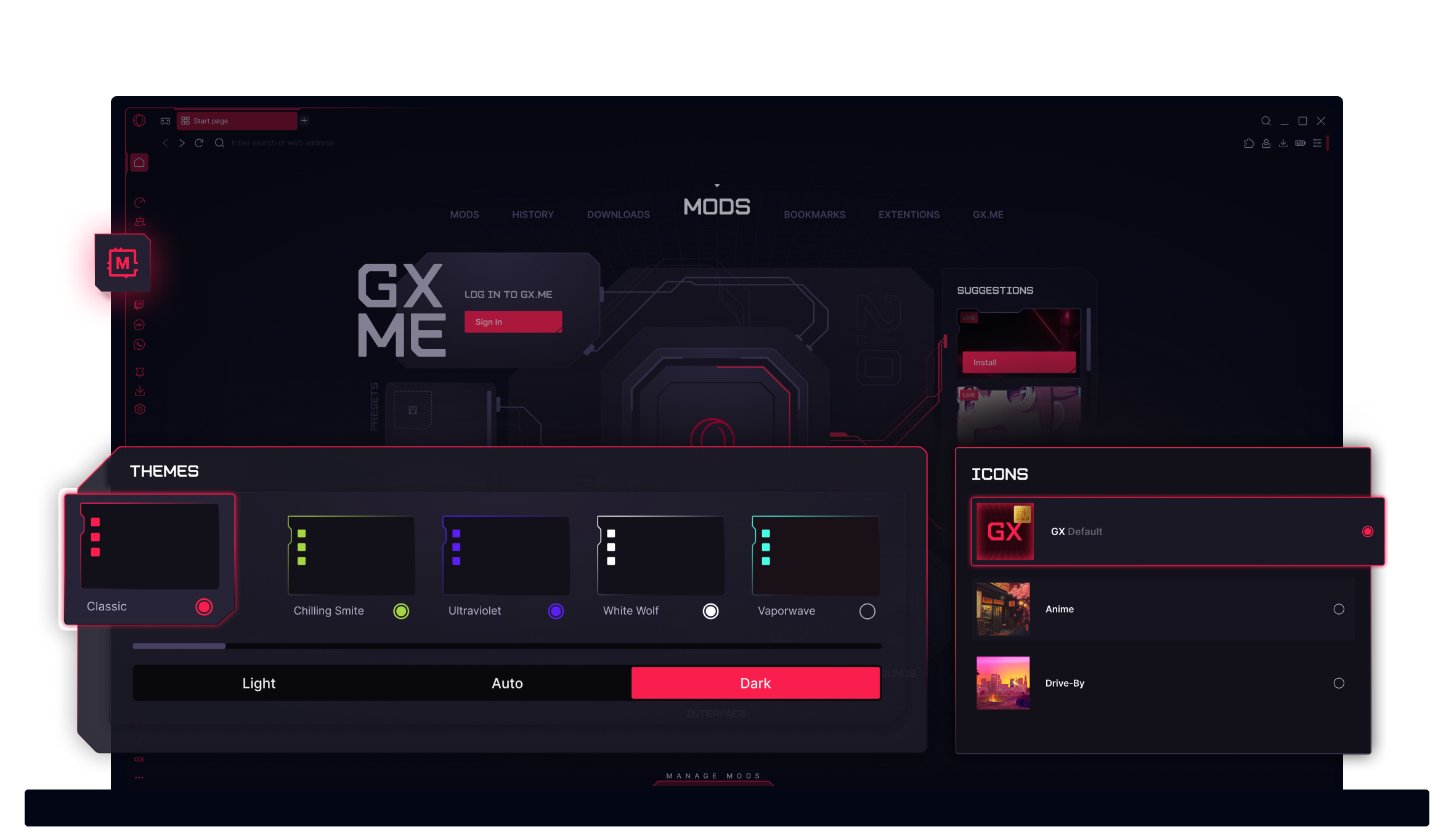 GX Mods | Customize your browser | Opera GX