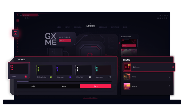 GX Mods | Customize your browser | Opera GX