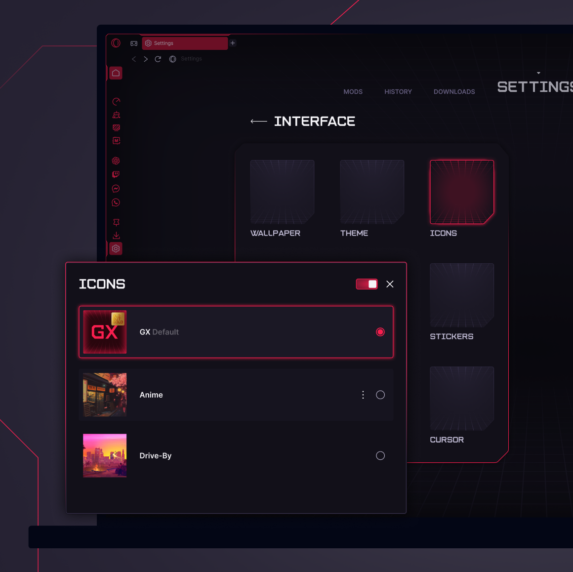 GX Mods | Customize your browser | Opera GX