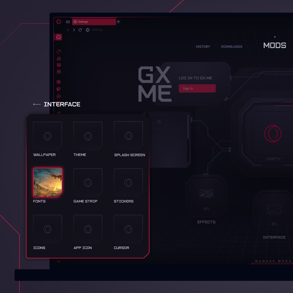 GX Mods | Customize your browser | Opera GX