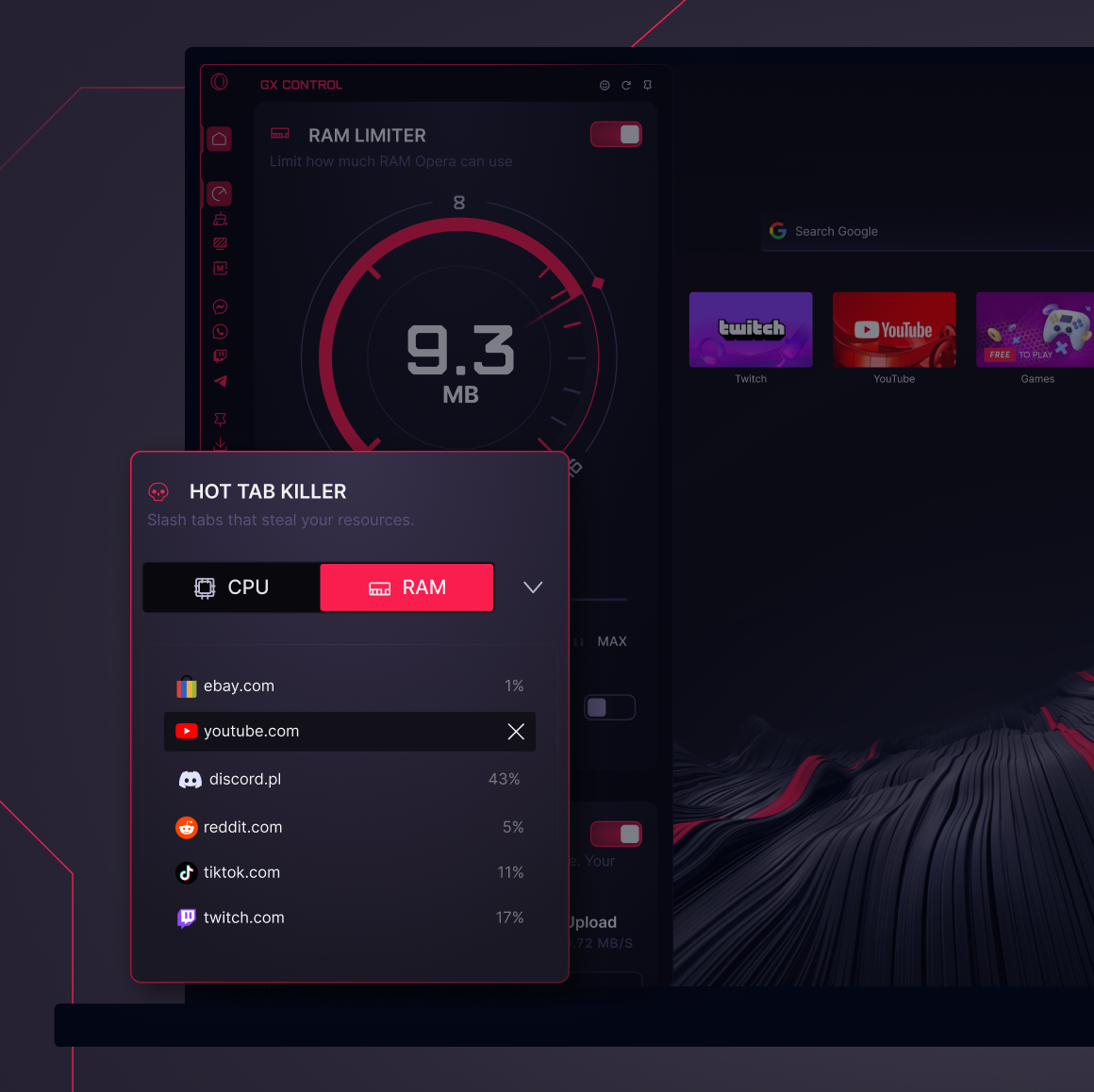 Network Limiter | Control your browser’s bandwidth | Opera GX