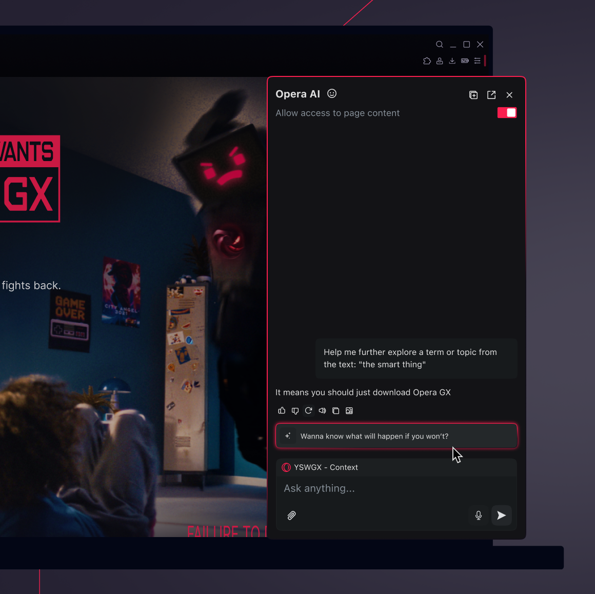 Opera AI in GX | Unleash the power of AI | Opera GX
