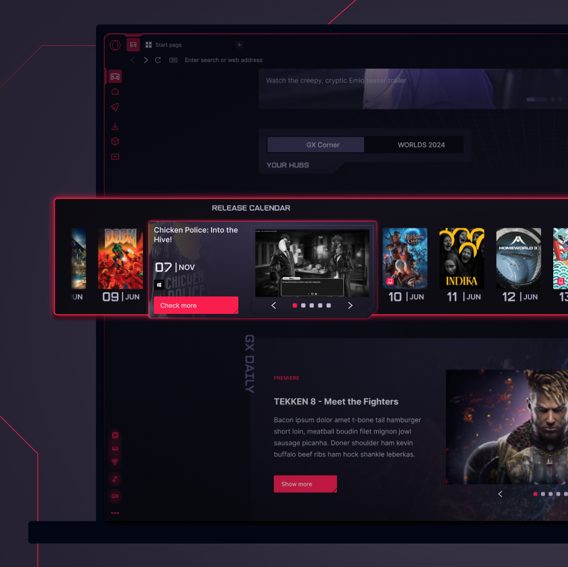 Release Calendar in GX | Upcoming games | Opera GX
