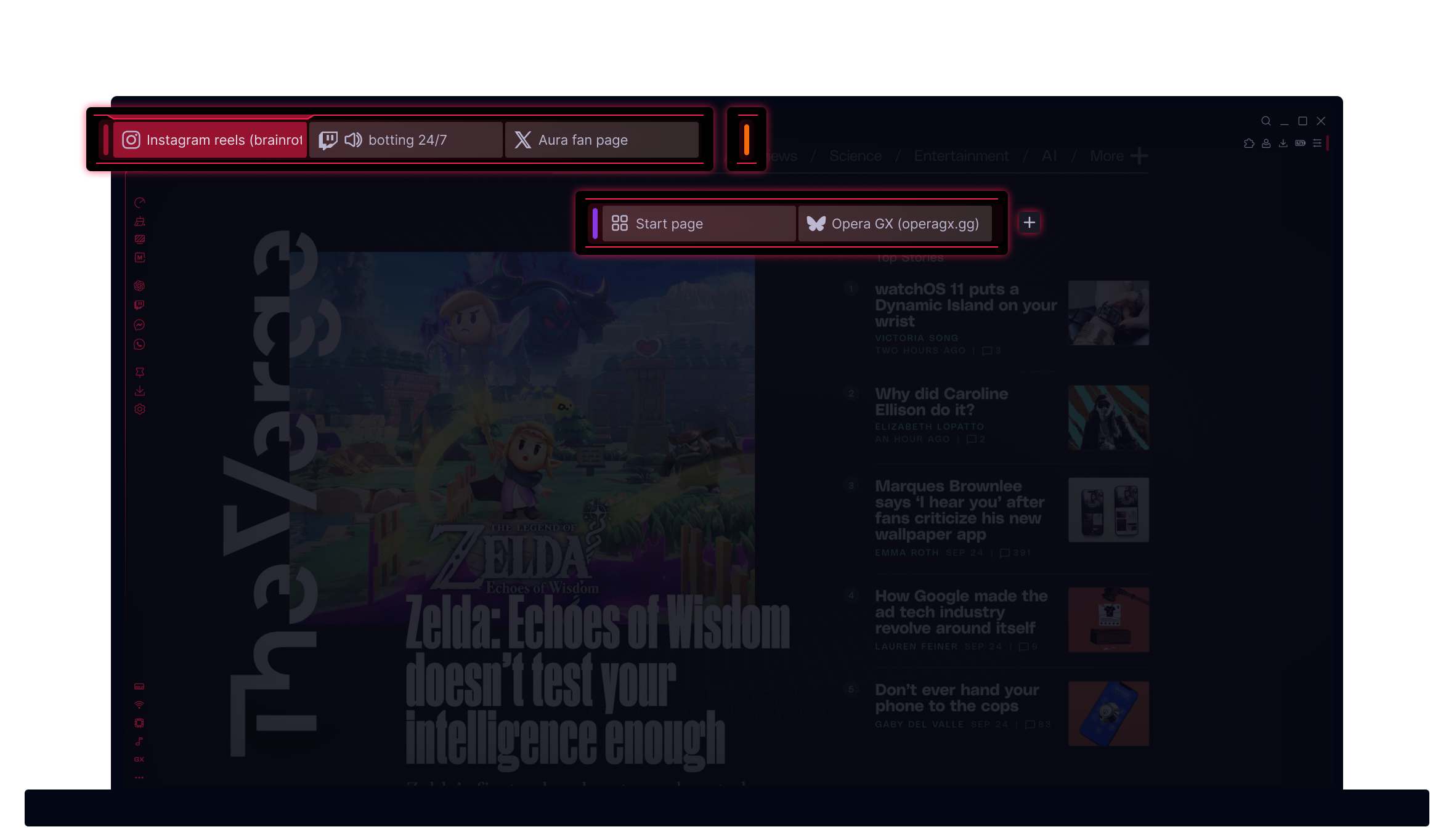 Tab Islands in GX | Control your tab chaos | Opera GX