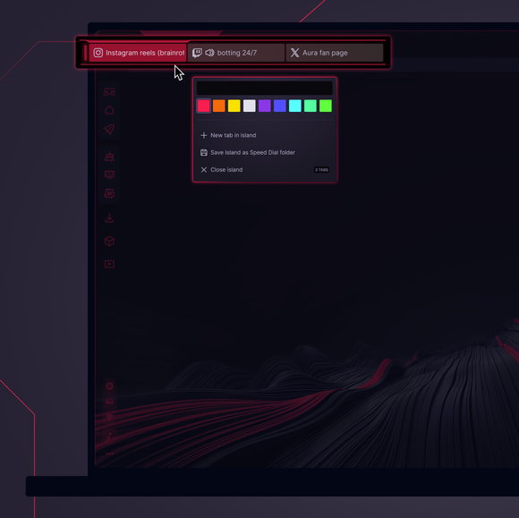 Tab Islands in GX | Control your tab chaos | Opera GX