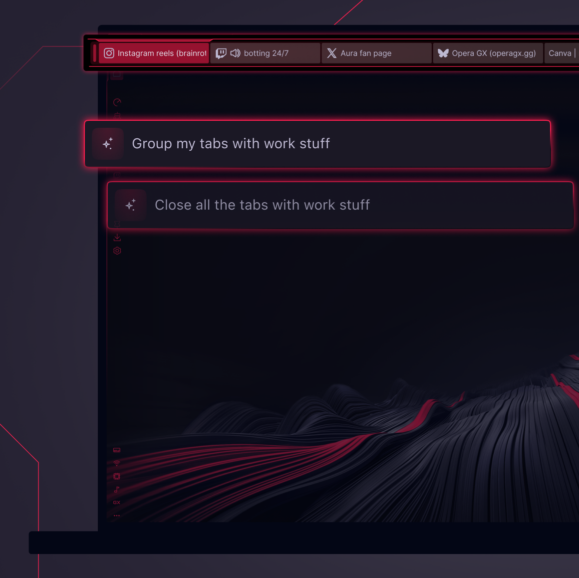 Tabs in GX | Smart tab control and organization | Opera GX