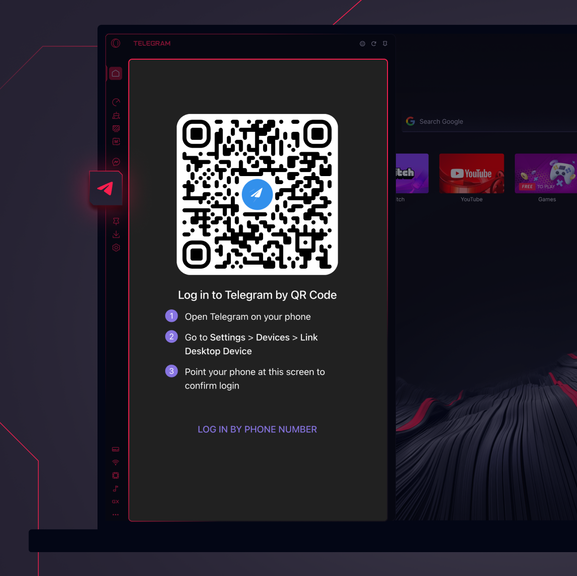 Telegram в GX | Telegram прямо в браузере | Opera GX