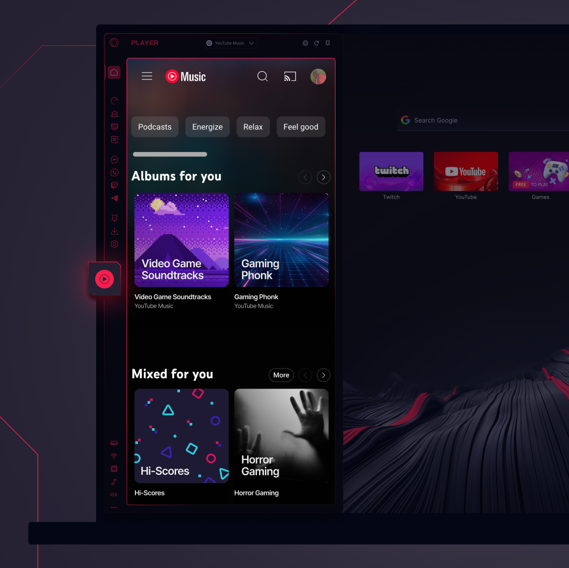 YouTube Music in GX | YouTube Music in deiner Seitenleiste streamen ...
