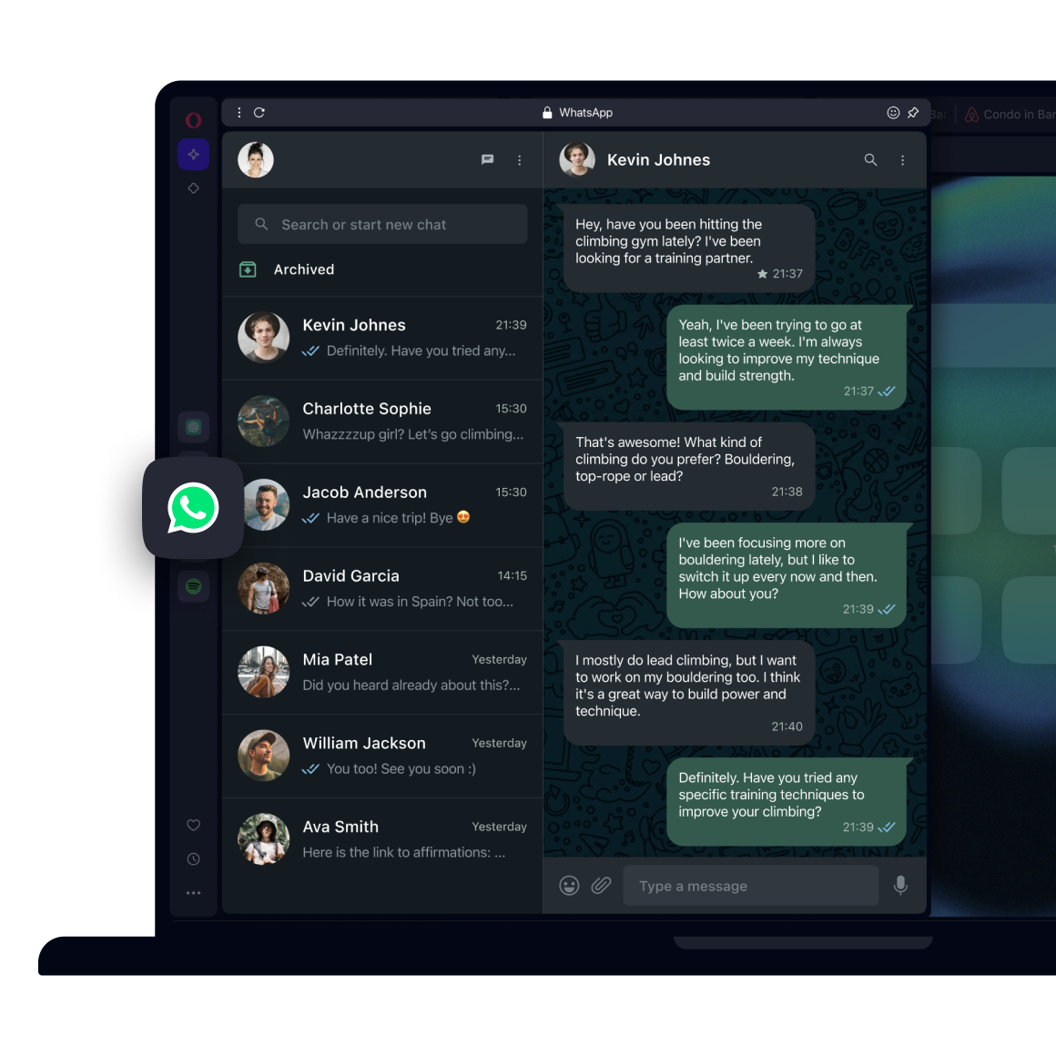 Integrated Messengers | WhatsApp, Facebook Messenger, VKontakte | Opera ...