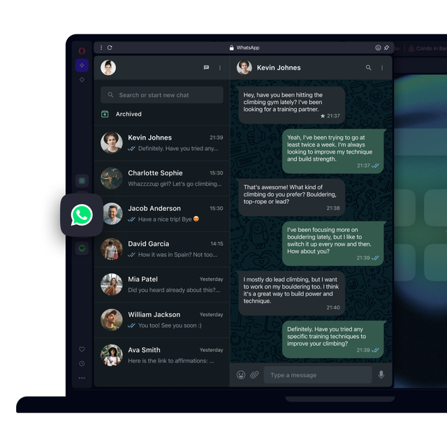 Integrated Messengers | WhatsApp, Facebook Messenger, VKontakte | Opera ...