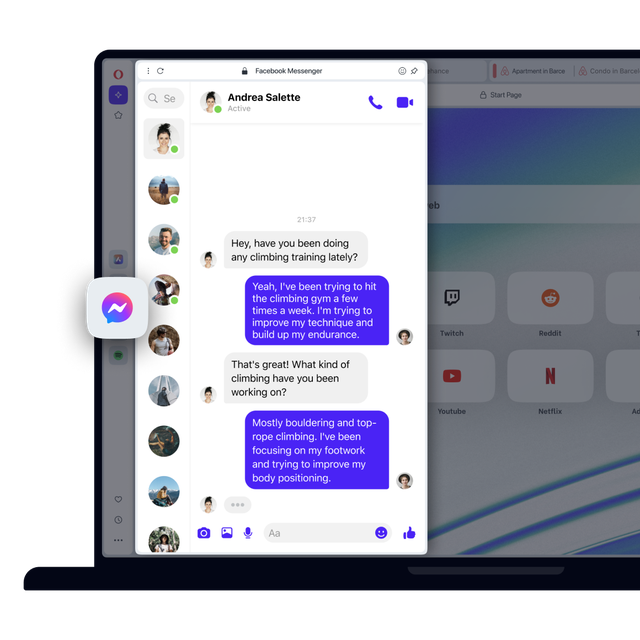 Integrated Messengers | WhatsApp, Facebook Messenger, VKontakte | Opera ...
