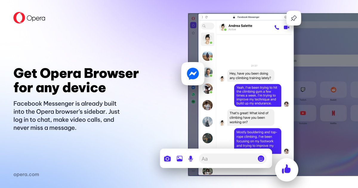 Messenger in Opera | Facebook Messenger sul desktop | Opera