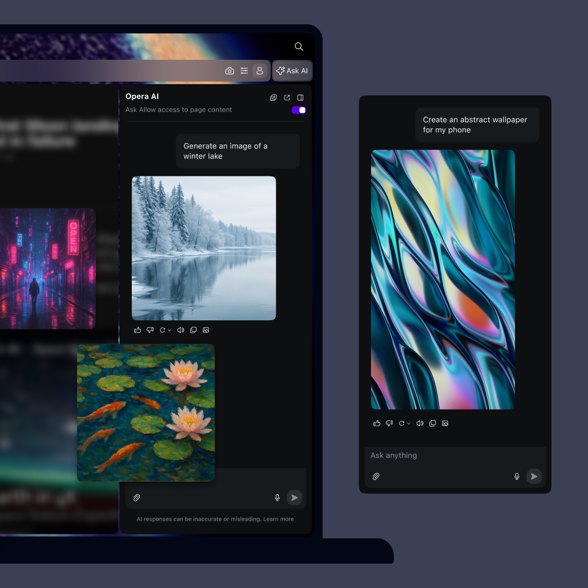 Opera AI | Free AI with real-time web access | Opera