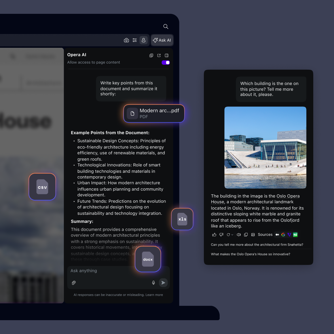 Opera AI | Free AI with real-time web access | Opera