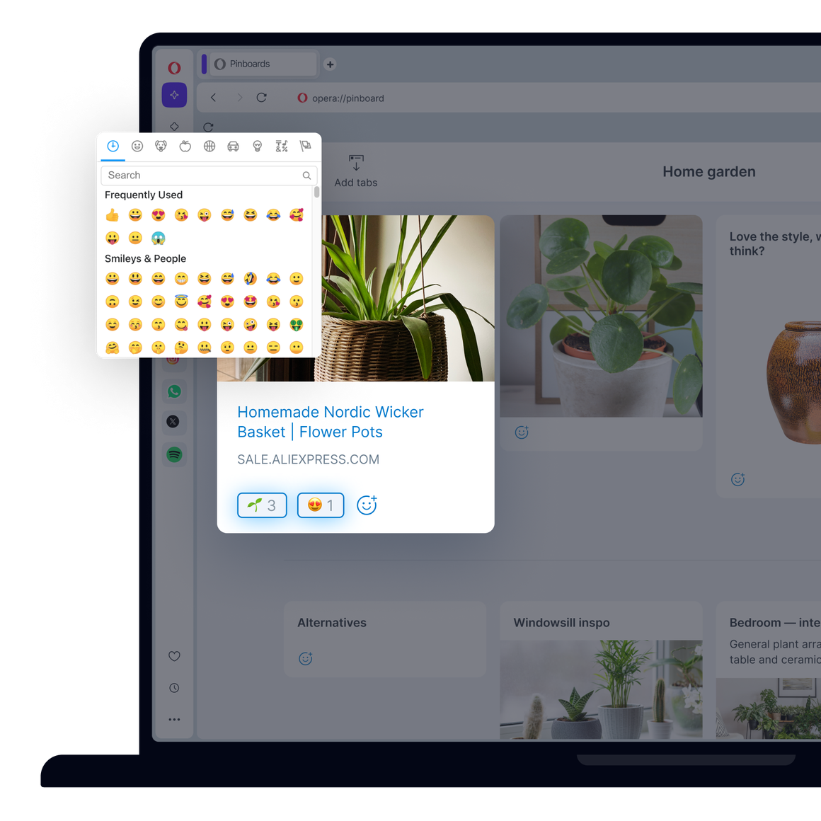 Pinboards | Collect, organize & share | Opera Browser