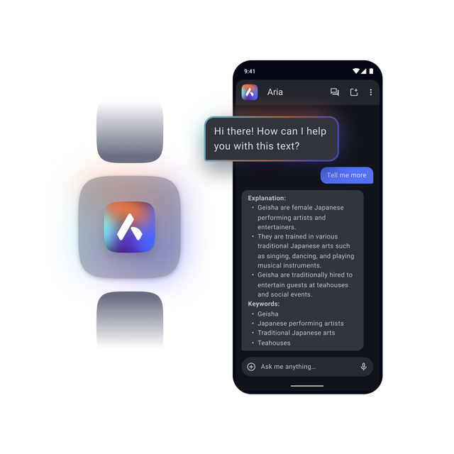 Aria browser AI | Free AI with real-time web access | Opera