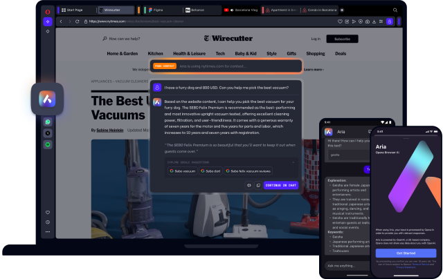 Browser AI | Chat and create with AI in Opera | Opera