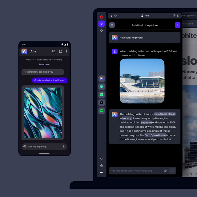 Aria browser AI | Free AI with real-time web access | Opera