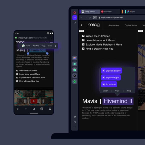 Aria 人工智能浏览器 | 可实时访问网络的免费人工智能 | Opera