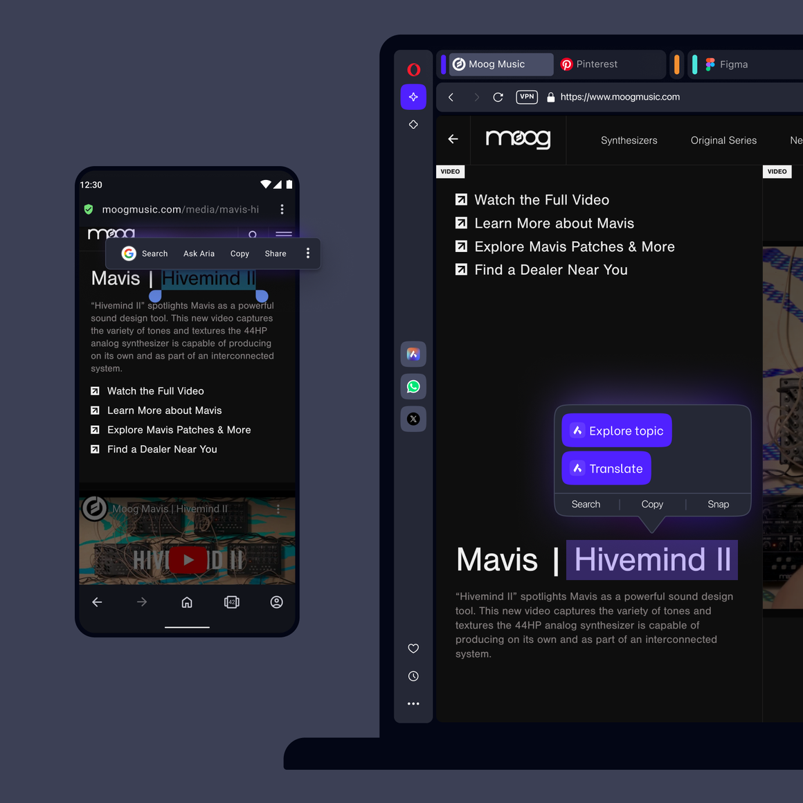 Aria browser AI | AI gratuita con accesso al web in tempo reale | Opera