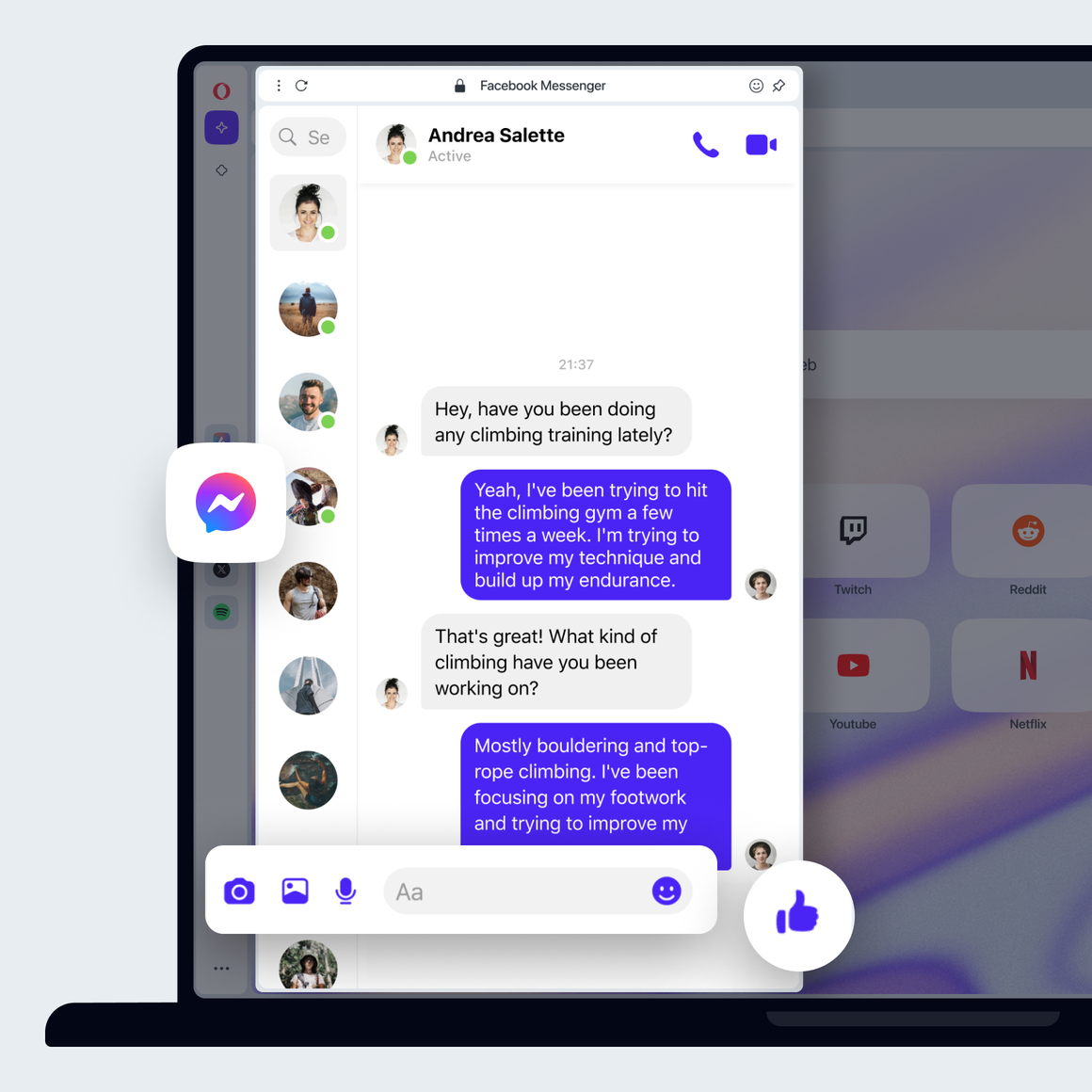 Messenger in Opera | Facebook Messenger on desktop | Opera Browser