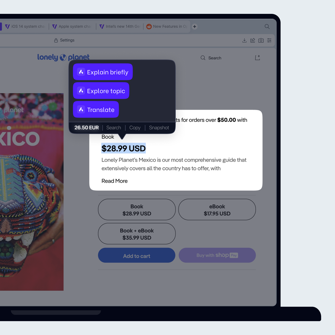 Unit converters | Opera Browser