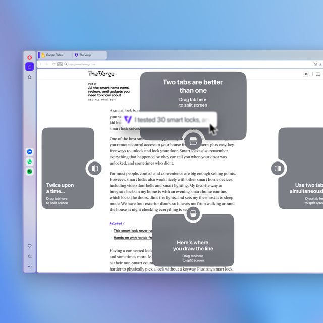 Split Screen | Use tabs side by side | Opera