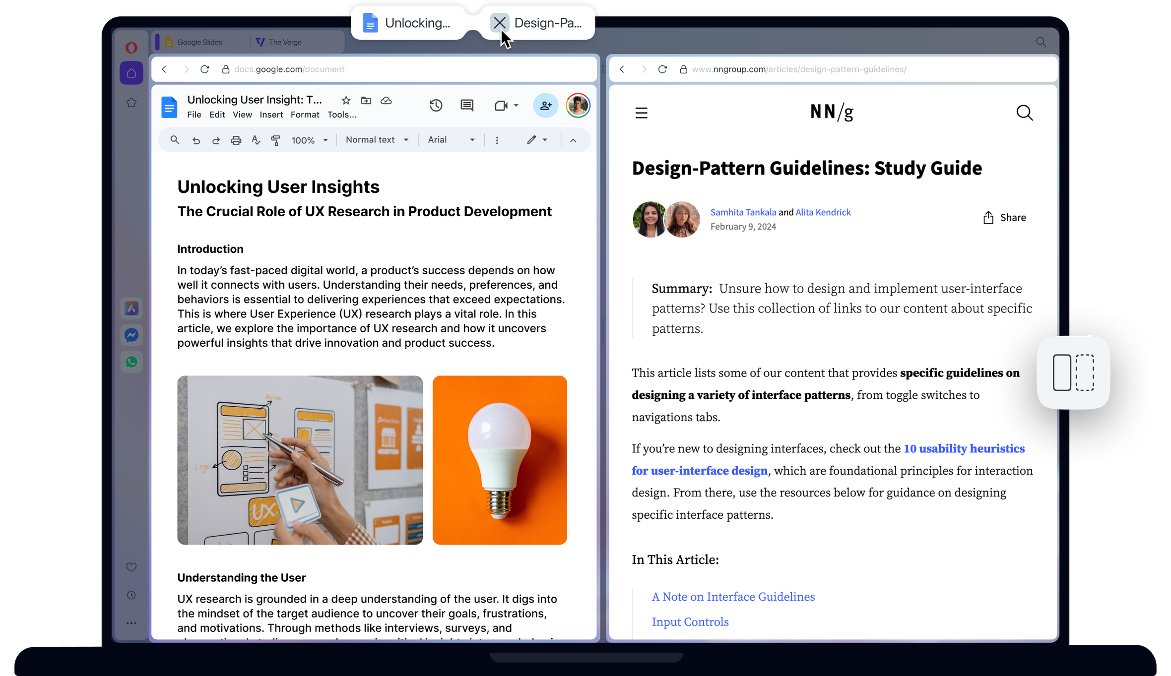 Split Screen | Dual window browser | Opera