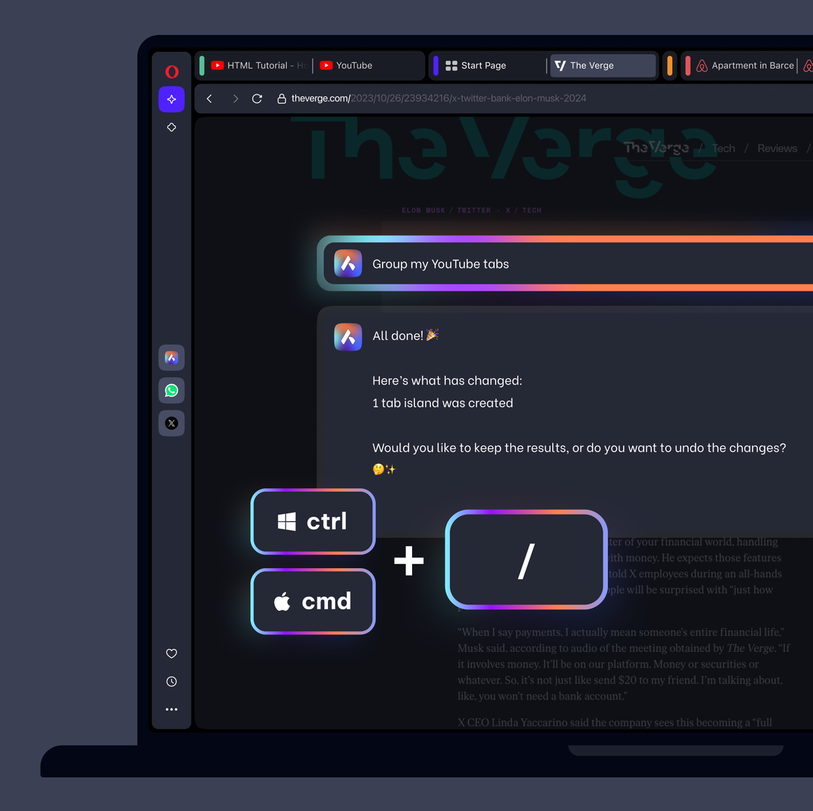 Команды вкладок | Удобное управление вкладками | Opera