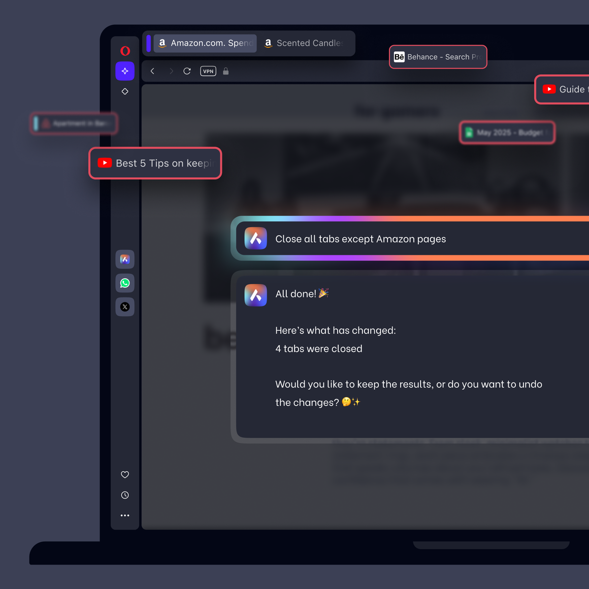 Tab Commands | Easy tab management | Opera