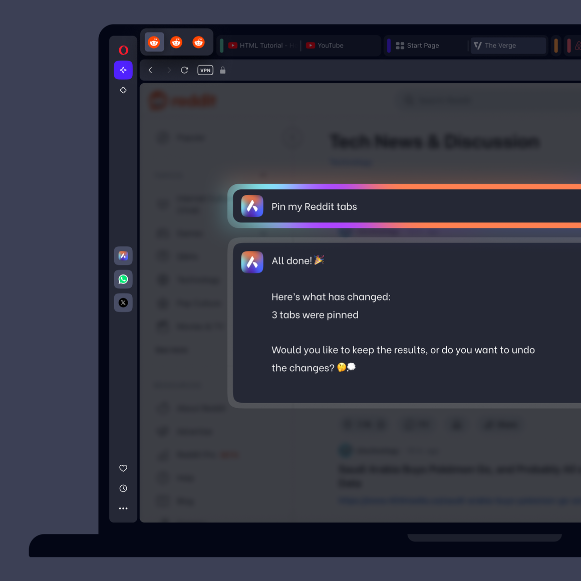 Tab Commands | Easy tab management | Opera